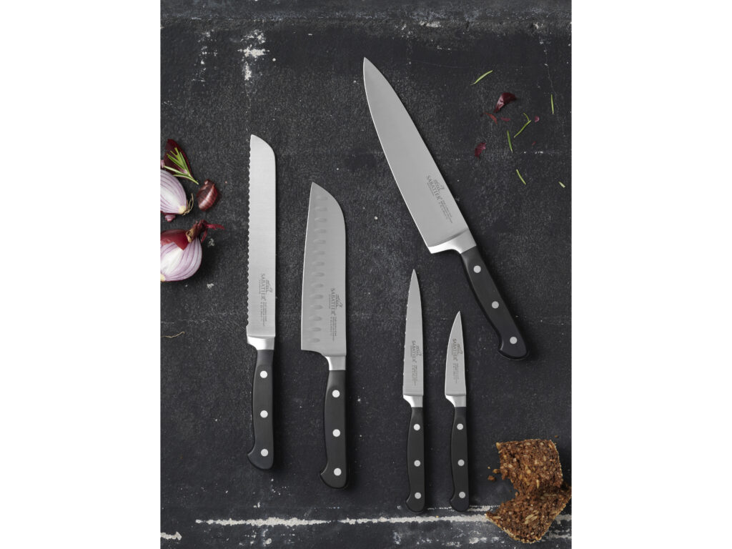 Pluton Knivset 5 delar Stål/Svart - Gastróma