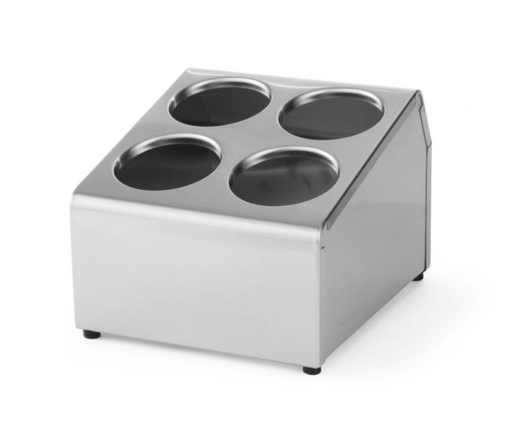 Bestickhållare, rostfritt stål, Ø97 x (h) 137mm - Gastróma